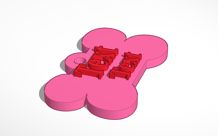 3D design dog tag - Tinkercad