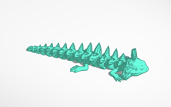 3D design DMO Articulated Bearded Dragon Lizard Toy - Tinkercad