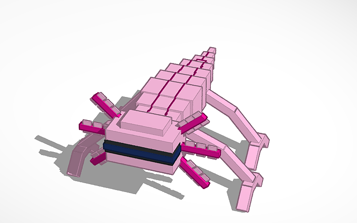 3D design Axolotl Mech - Tinkercad