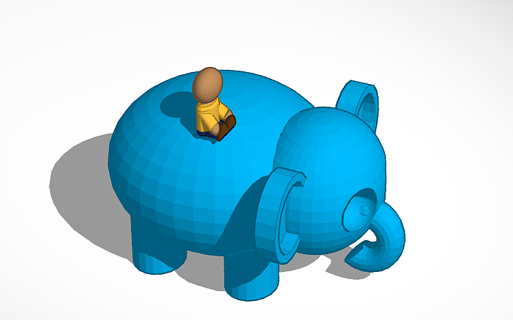 3D design the ride on the elephant - Tinkercad