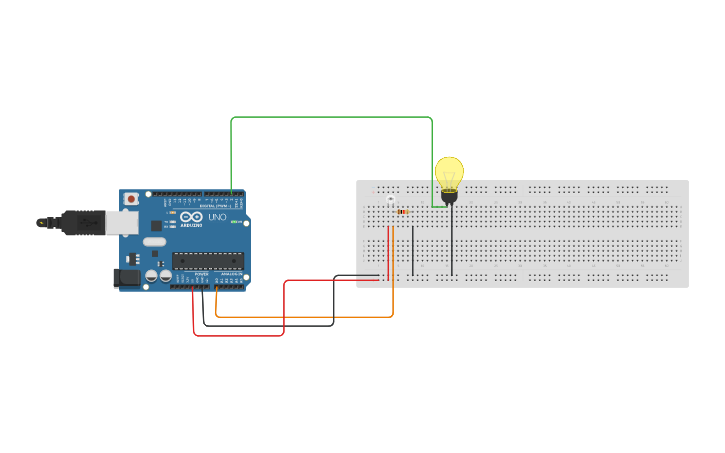 Circuit design automatic room lightning system - Tinkercad