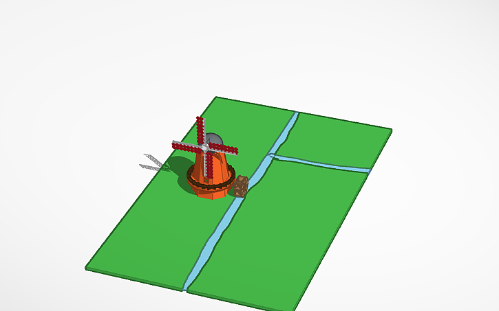 3D design Dutch style Windmill - Tinkercad