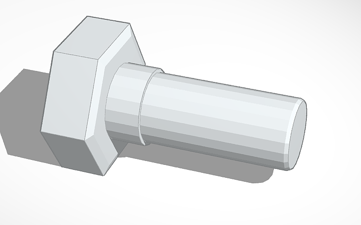 3D design bolt - Tinkercad