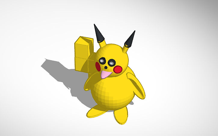 3D design Pikachu | Tinkercad