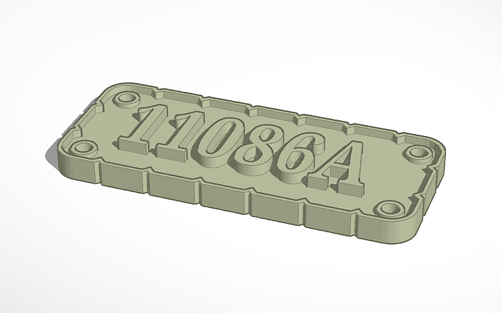 3D design VEX IQ License Plate - Tinkercad