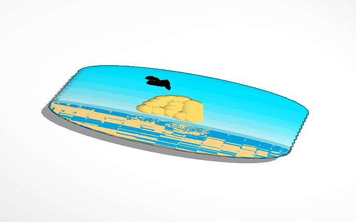 3D design sunset scene made out of only spheres | Tinkercad