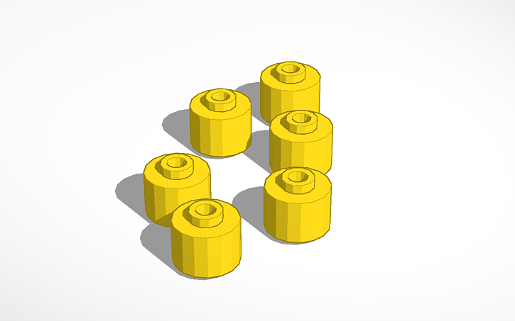 3D design LEGO HEADS - Tinkercad