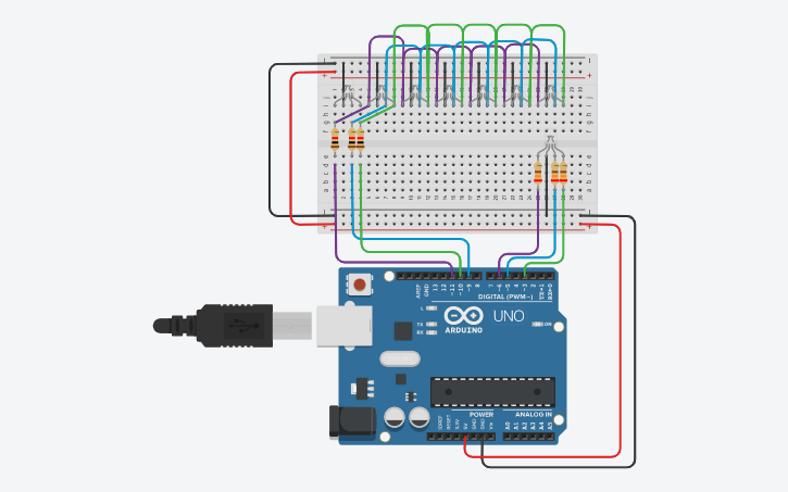 Circuit design Arduino de base led al escaner qr - Tinkercad