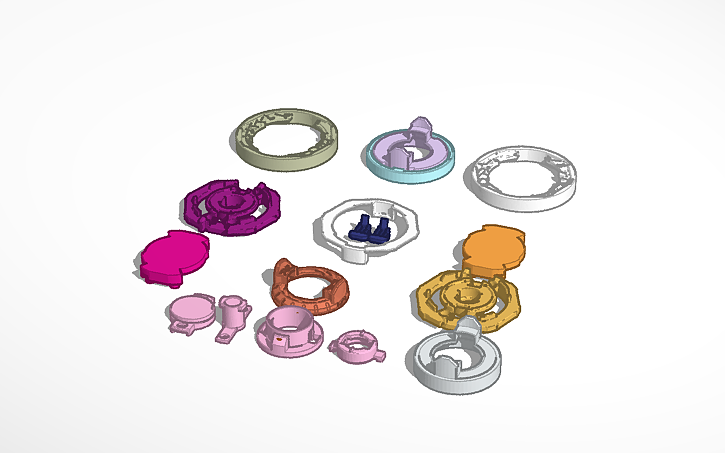 3D design beyblade Burst DB template - Tinkercad