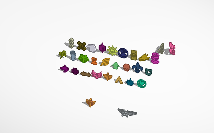 3D design Faction symbols - Tinkercad
