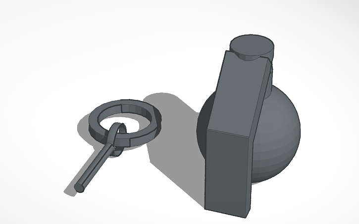 3D design grenade - Tinkercad