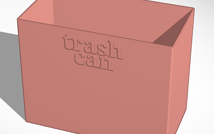3d Design Trash Can Tinkercad