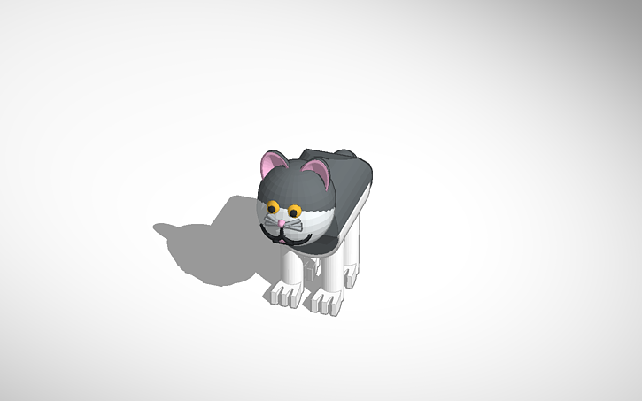 3D design cute cat | Tinkercad