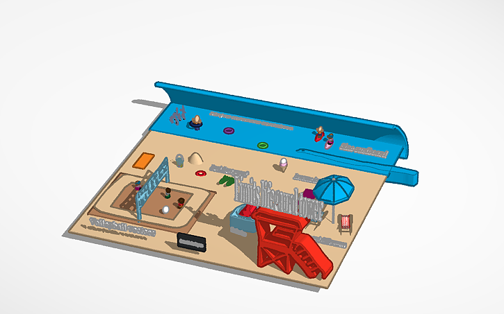 3D design Beach - Tinkercad