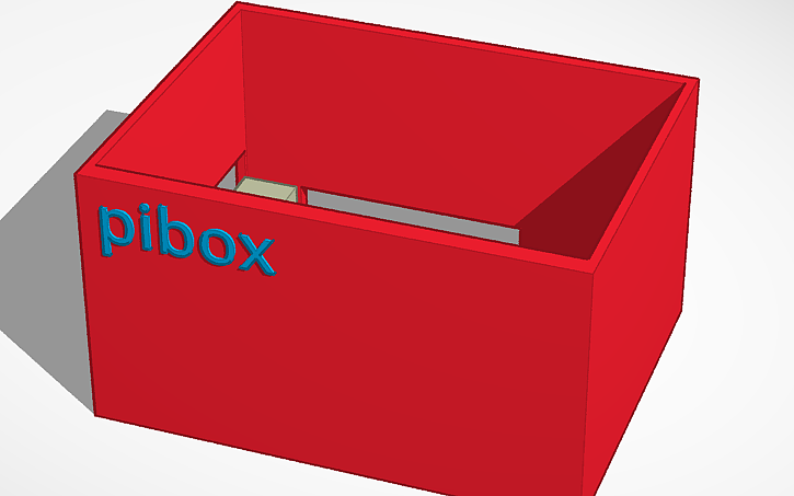 3D design piBox - Tinkercad