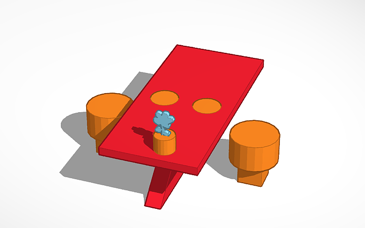 3D design X's modern table | Tinkercad