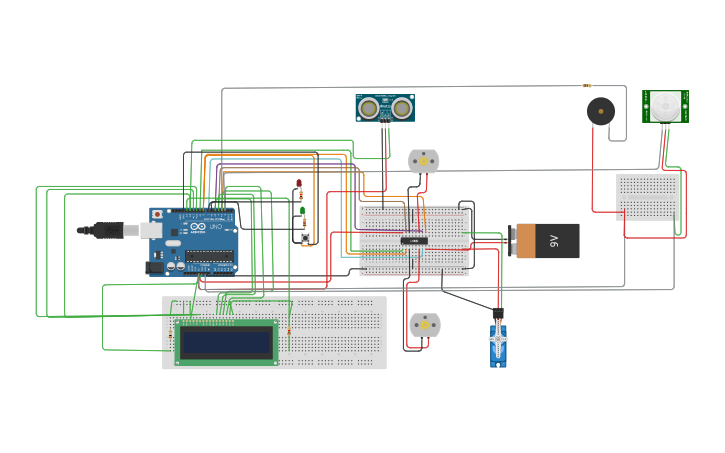 Circuit design Engineering 13 Robot - Tinkercad
