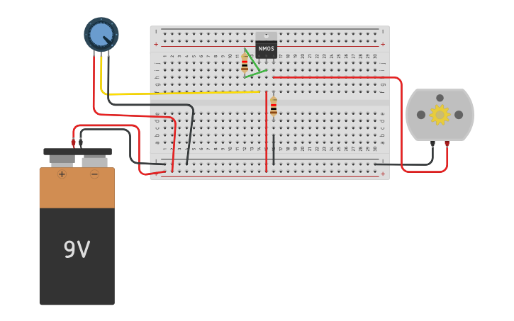 Circuit design DC Motor 2 - Tinkercad