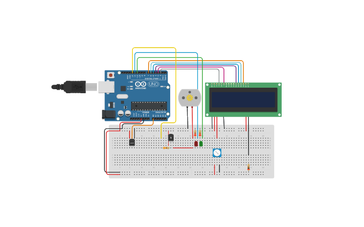 Circuit design Automatic Plant Watering System | Tinkercad