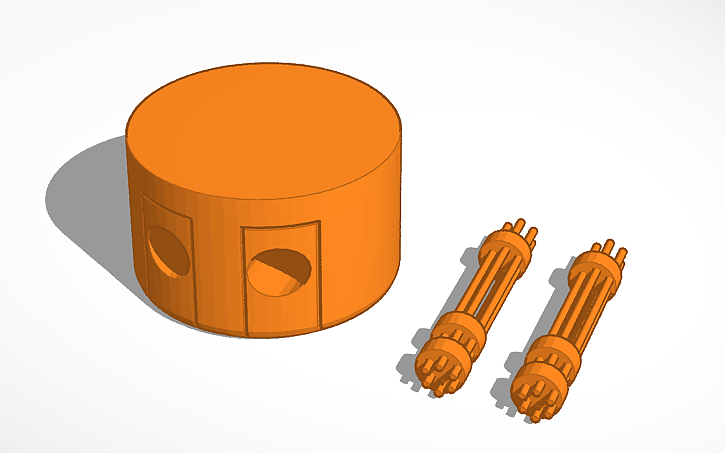 3D design 1/32nd Scale Minigun Turret | Tinkercad