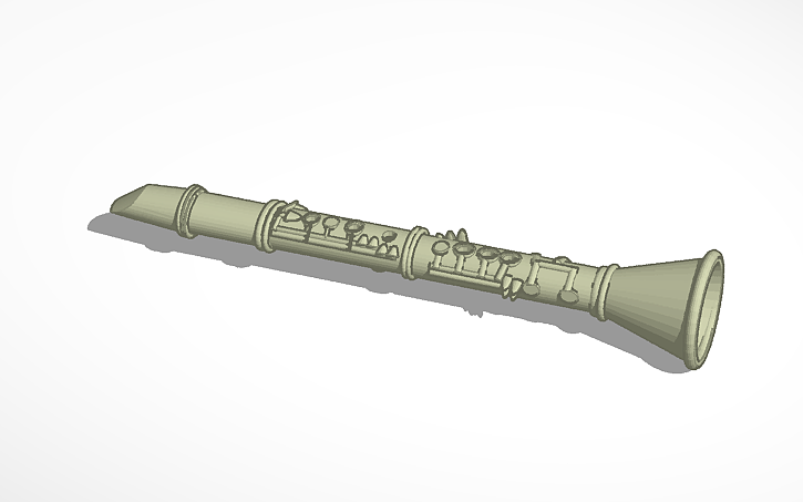 3D design Clarinet - Tinkercad