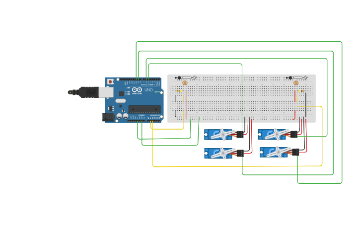 Circuit Design Dual Axis Solar Tracker Tinkercad