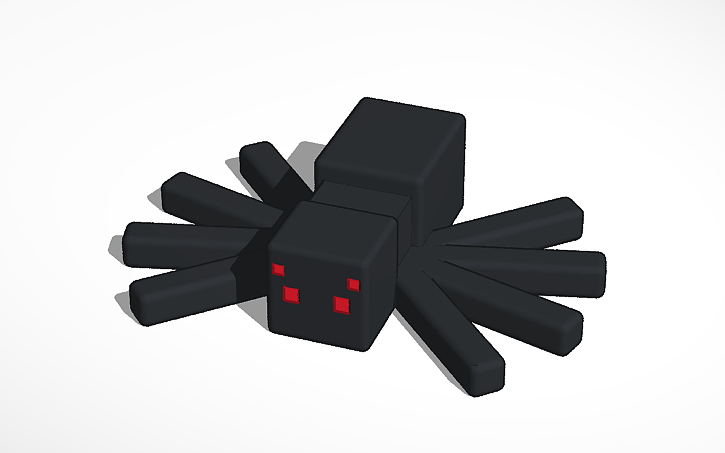 3D design Minecraft - spider | Tinkercad