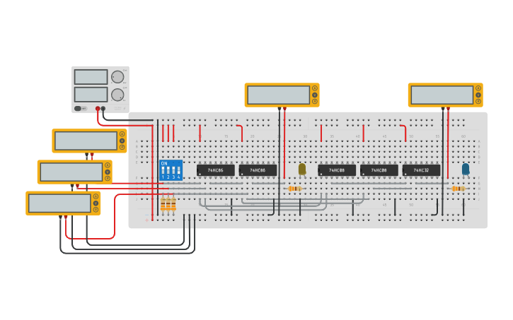 Circuit design SUMADOR_COMPLETO | Tinkercad