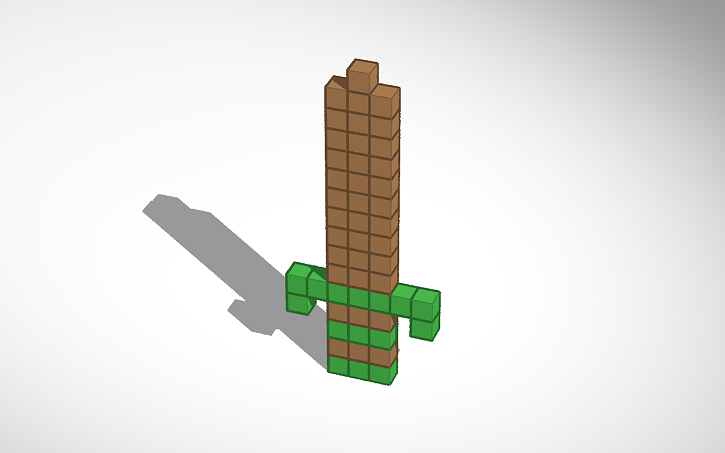 3D design Wooden Pixel Link Sword - Tinkercad