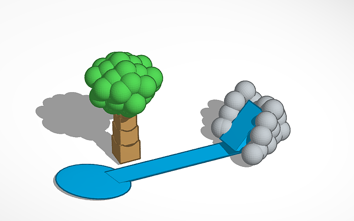 3D design water fall - Tinkercad