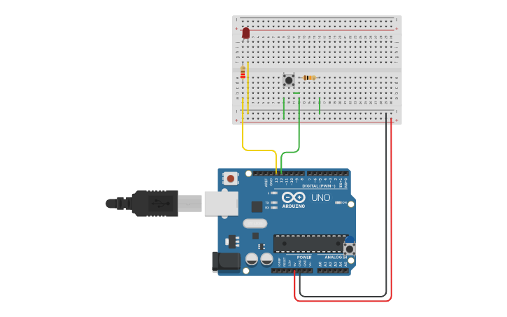Circuit design Circuito Bottone 1 - Tinkercad