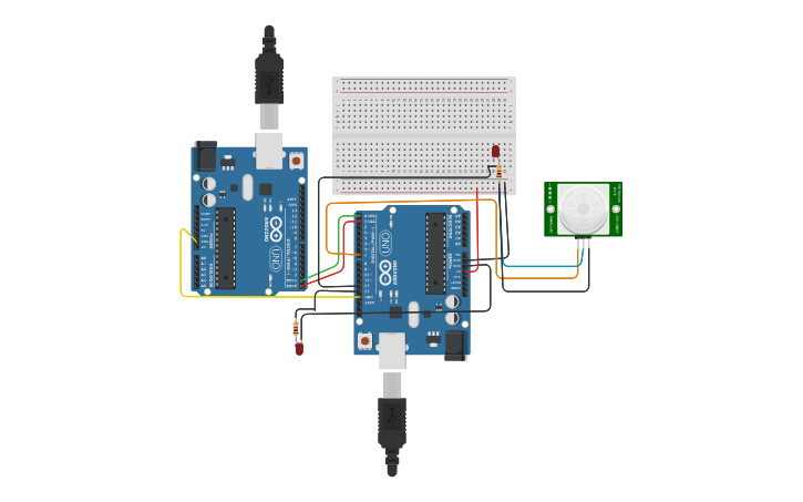 Circuit design comunicación de 2 arduinos - Tinkercad Circuit design comunicación de 2 arduinos - Tinkercad