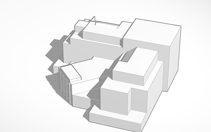 3D design Clapp Hall - Tinkercad