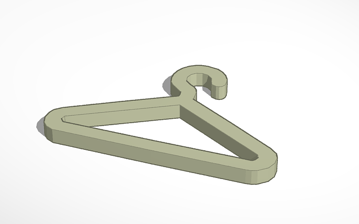 3D design cloth hanger - Tinkercad