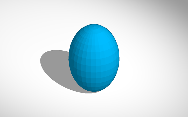 3D design Egg - Tinkercad