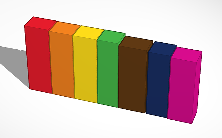 3D design ROY G BIV (science) - Tinkercad