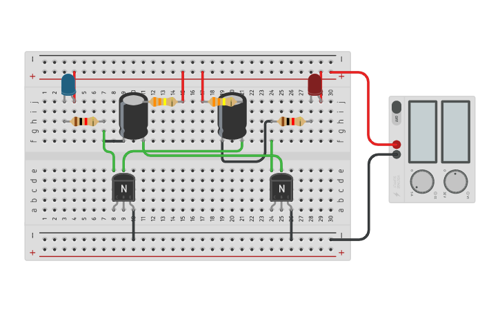 Circuit design pregunta del examen | Tinkercad
