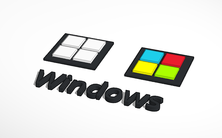 3D design Windows Logos - Tinkercad