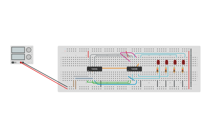 Circuit design (5): 2-4 Decoder | Tinkercad