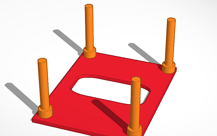 3D design LEDs Relay platform - Tinkercad