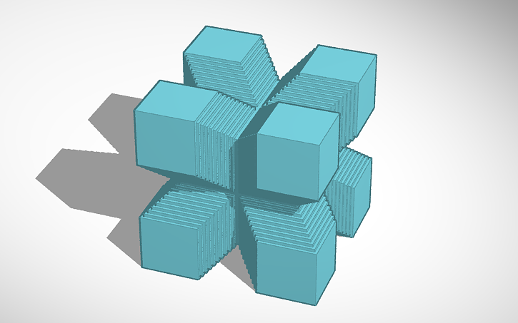 3D design Many Sided X :) - Tinkercad