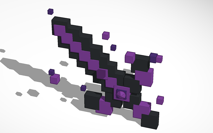 3D design Minecraft Ender Sword(마인크래프트 엔더 검) | Tinkercad