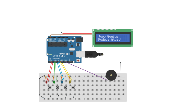 Circuit Design Jogo Genius Tinkercad