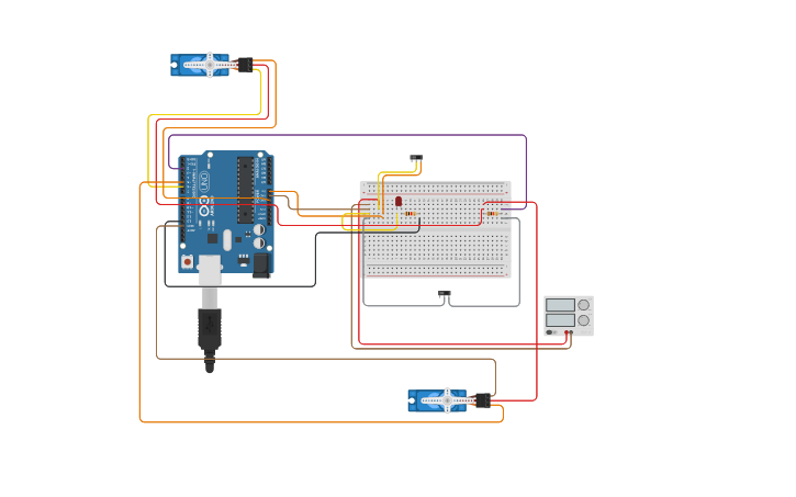Circuit design Useless box by Alex | Tinkercad