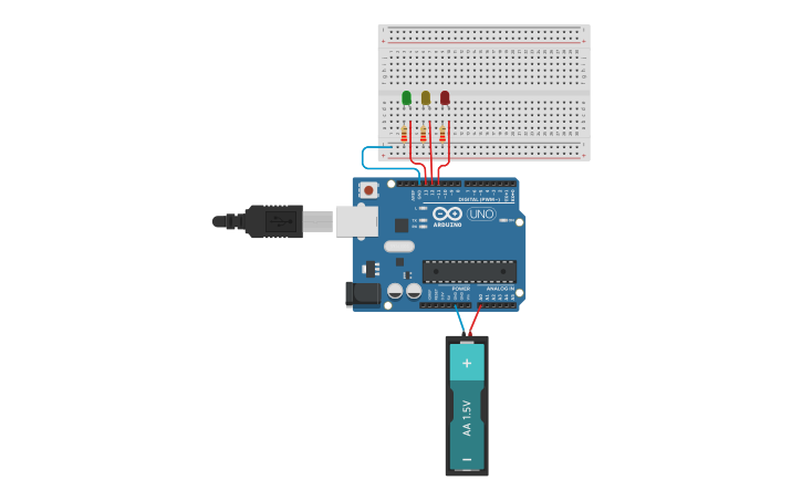 Circuit design Arduino 2 Aufg. 2.3: Batterietester - Tinkercad