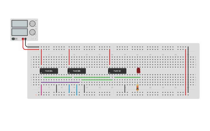 Circuit design 2X1 MUX | Tinkercad