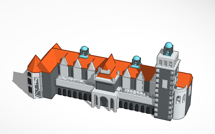 3D design Dunedin Railway Station - Tinkercad