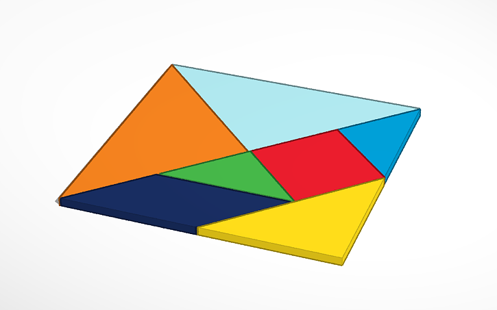 3D design TANGRAM Q - Tinkercad