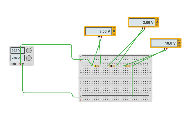 Circuit design Circuitos serie - Tinkercad