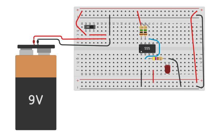 Circuit design 555 timer 1f | Tinkercad